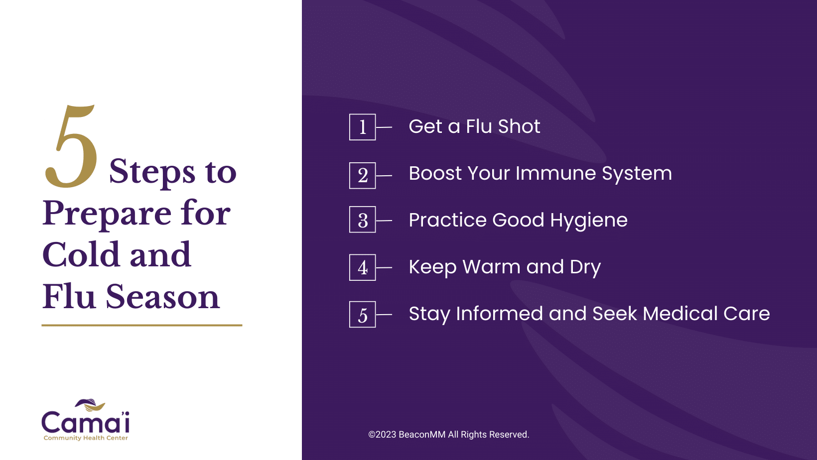 Take Steps To Prevent Cold and Flu in Winter| Cama’i